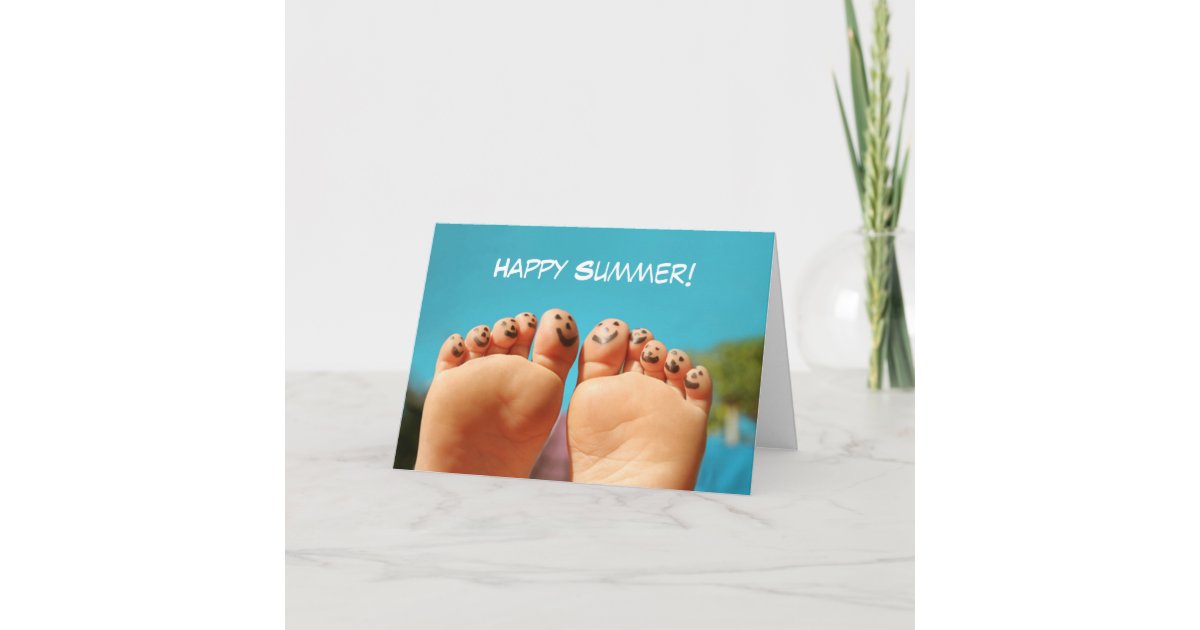 Happy Summer Toes Card | Zazzle