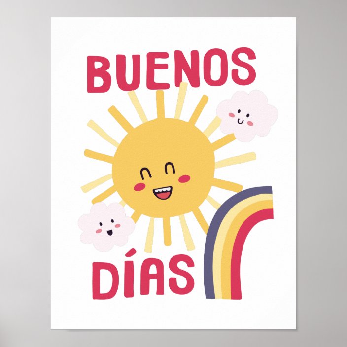 Happy Sun Nursery Art in Spanish Poster | Zazzle.com