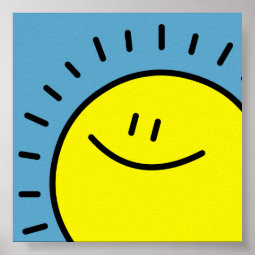 Happy Sun Print | Zazzle