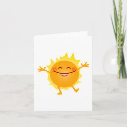 Happy Sun, Sunshine, Summer Solstice Card | Zazzle