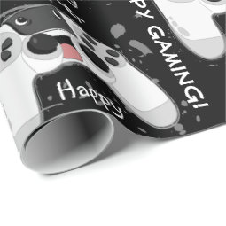 Happy & Sweaty Game Controller Personalized Wrapping Paper | Zazzle