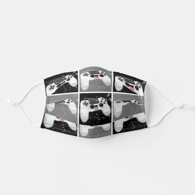 Happy & Sweaty Video Game Controller Adult Cloth Face Mask | Zazzle