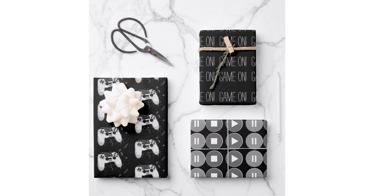 Happy & Sweaty Video Game Controller Wrapping Paper Sheets | Zazzle
