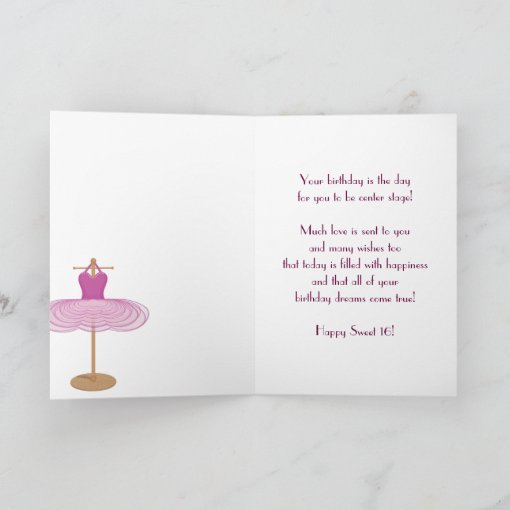 Happy Sweet 16 Ballet Birthday Girly Pink Invitation | Zazzle