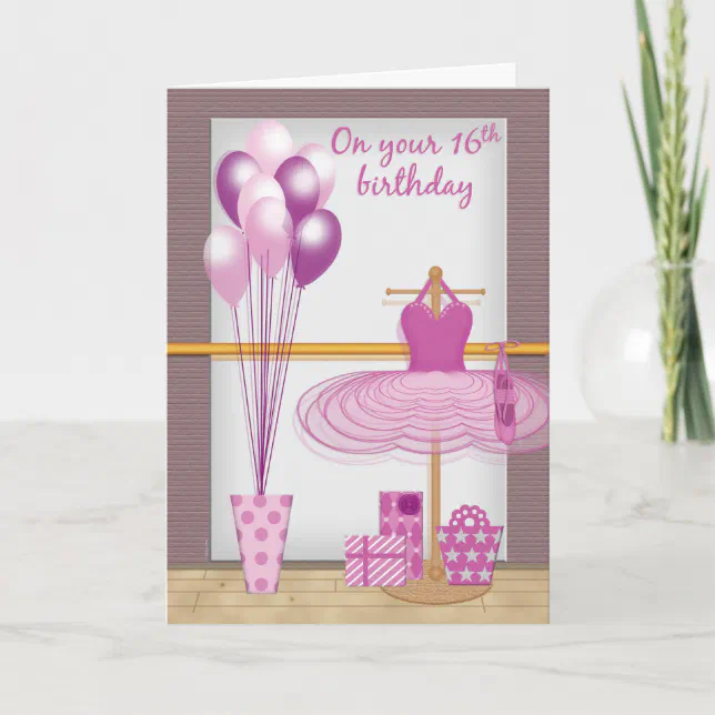 Happy Sweet 16 Ballet Birthday Girly Pink Invitation | Zazzle