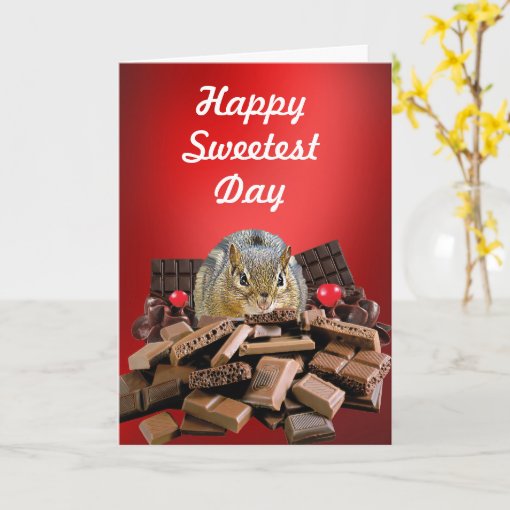 Happy Sweetest Day Chipmunk Card | Zazzle