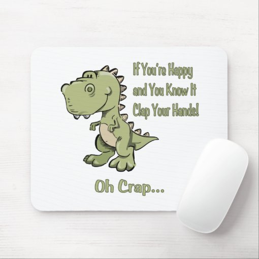 Happy T-Rex Mouse Pad | Zazzle