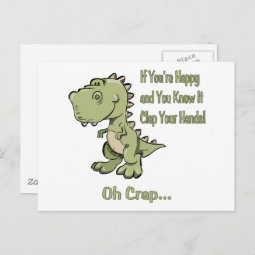 Happy T-Rex Postcard | Zazzle