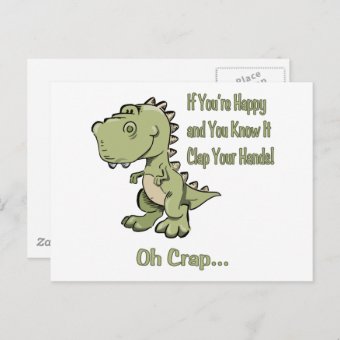 Happy T-Rex Postcard | Zazzle