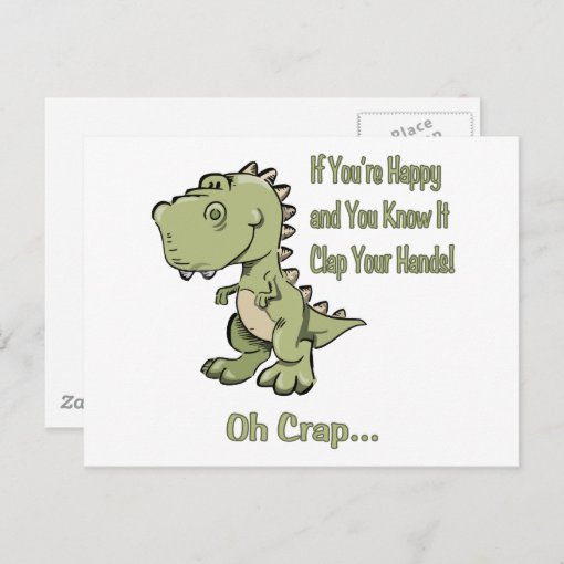 Happy T-Rex Postcard | Zazzle