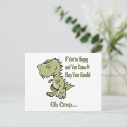 Happy T-Rex Postcard | Zazzle