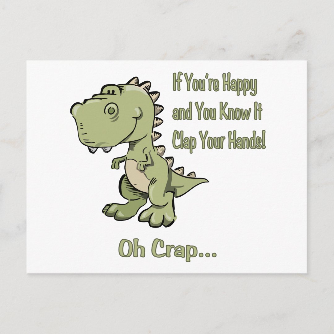 Happy T-Rex Postcard | Zazzle