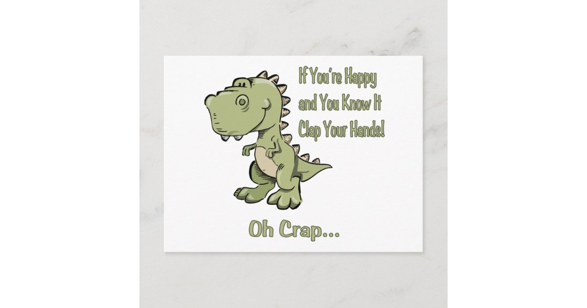 Happy T-Rex Postcard | Zazzle