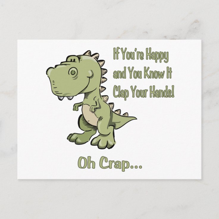 Happy T-Rex Postcard | Zazzle
