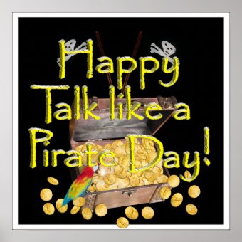Happy "Talk like a Pirate" Day Poster | Zazzle