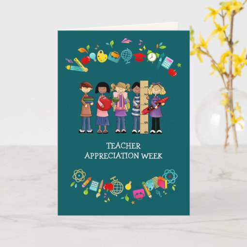 Happy Teacher Appreciation Week Custom Card | Zazzle