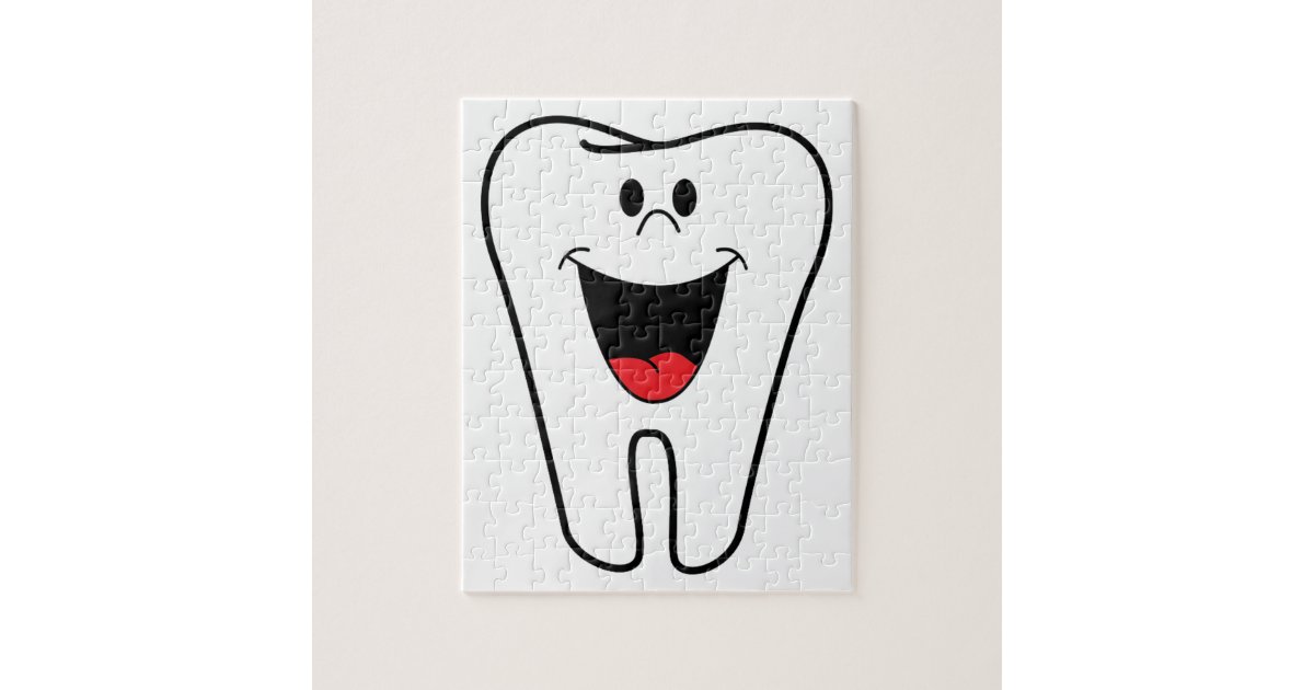 Happy teeth customizable for your Dental practice Jigsaw Puzzle | Zazzle