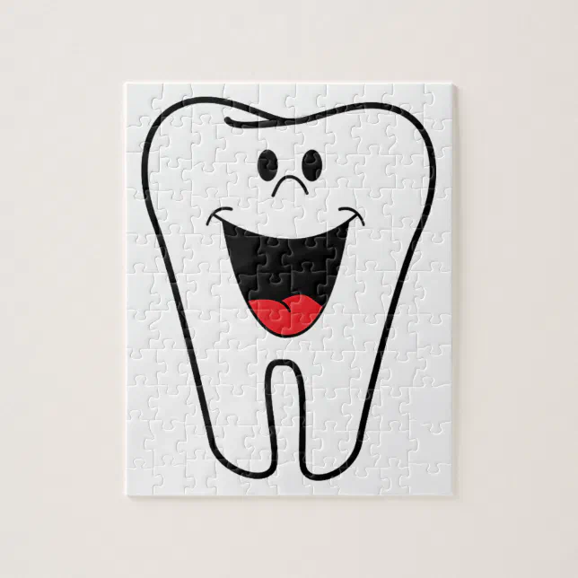 Happy teeth customizable for your Dental practice Jigsaw Puzzle | Zazzle