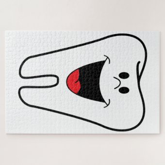 Happy teeth customizable for your Dental practice Jigsaw Puzzle | Zazzle