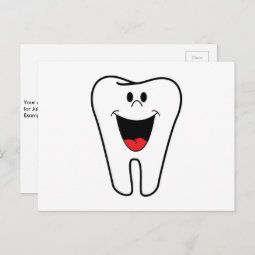 Happy teeth customizable for your Dental practice Postcard | Zazzle