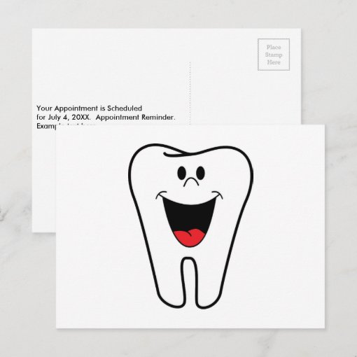 Happy teeth customizable for your Dental practice Postcard | Zazzle