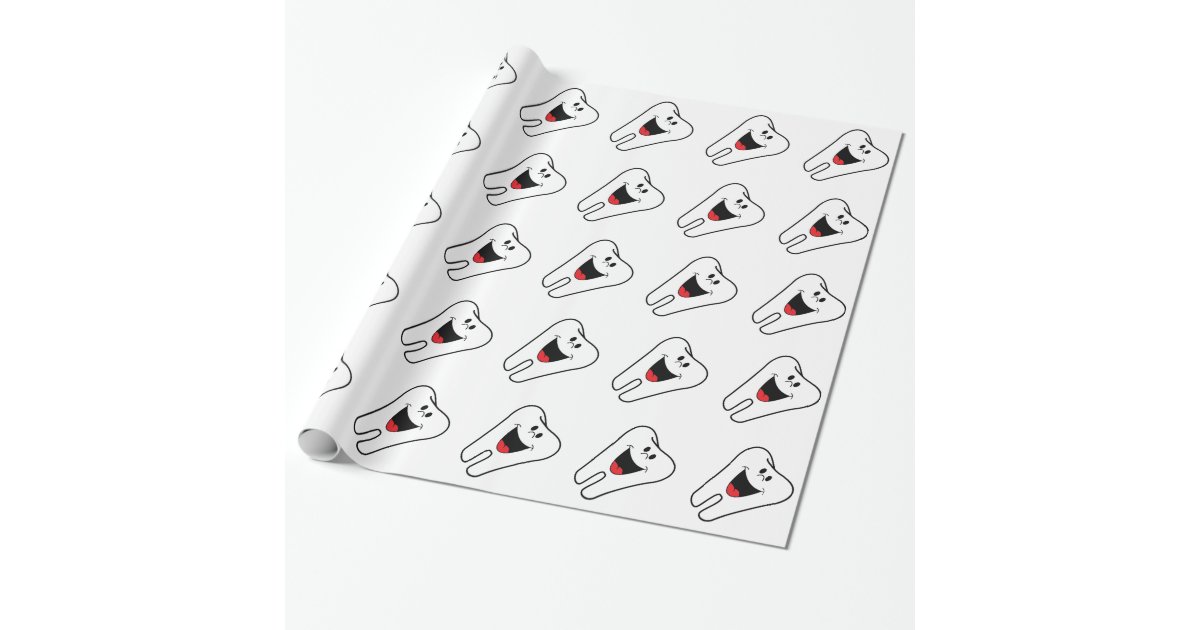 Happy teeth customizable for your Dental practice Wrapping Paper | Zazzle