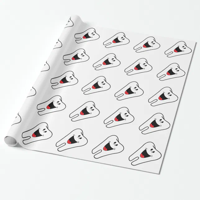 Happy teeth customizable for your Dental practice Wrapping Paper | Zazzle