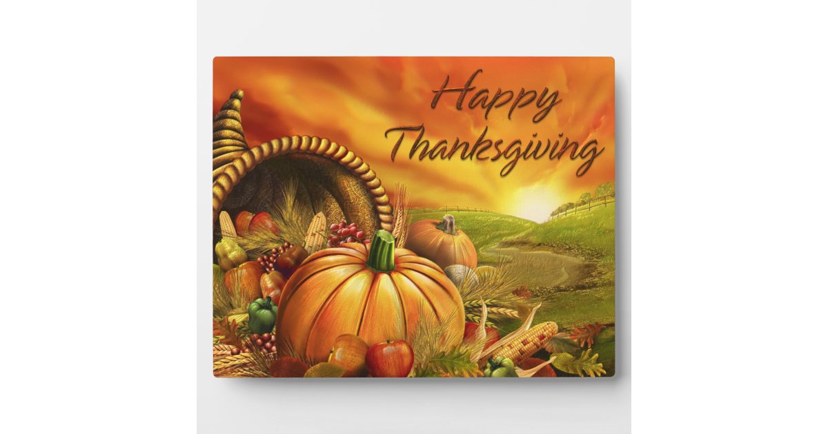 Happy Thanksgiving 2 Plaque | Zazzle