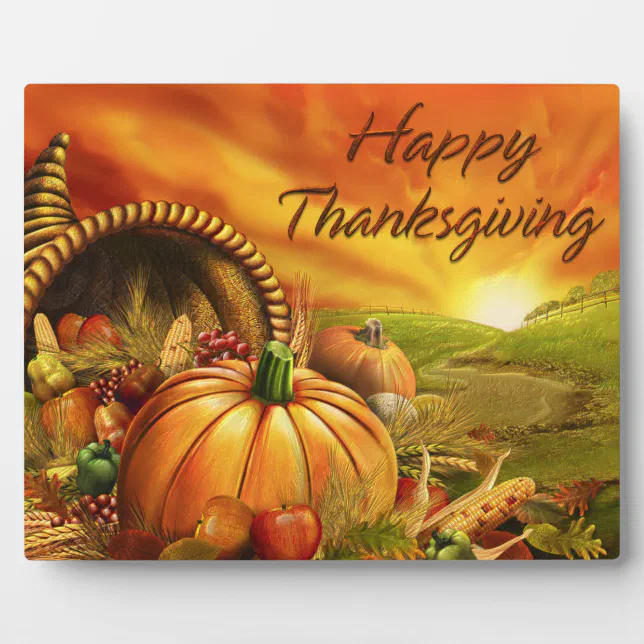 Happy Thanksgiving 2 Plaque | Zazzle