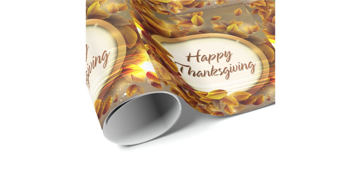 Happy Thanksgiving 3 Wrapping Paper | Zazzle