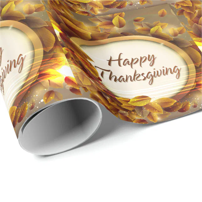 Happy Thanksgiving 3 Wrapping Paper | Zazzle