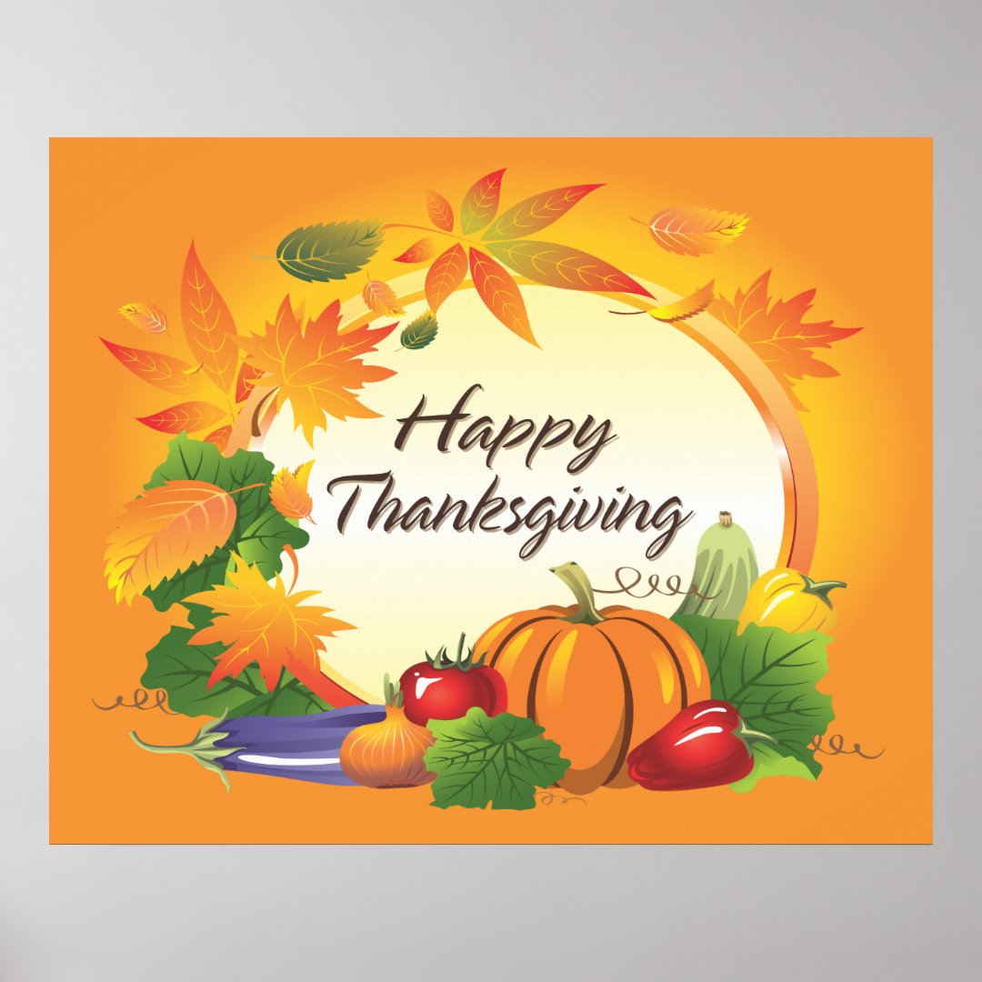 Happy Thanksgiving 5 Poster | Zazzle