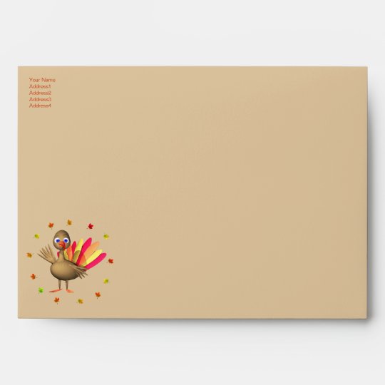Happy Thanksgiving Baby Turkey - A7 Envelope | Zazzle.com