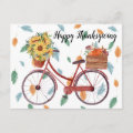 Happy Thanksgiving Bicycle Postcard | Zazzle
