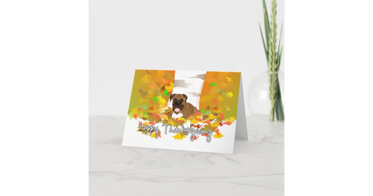 Happy Thanksgiving - Boxer Dog Holiday Card | Zazzle