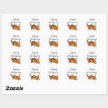 happy thanksgiving Cornucopia Classic Round Sticker | Zazzle