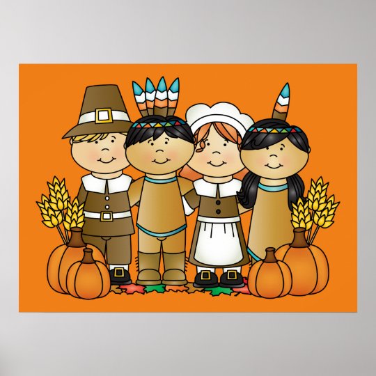 Happy Thanksgiving Day Children Poster | Zazzle.com