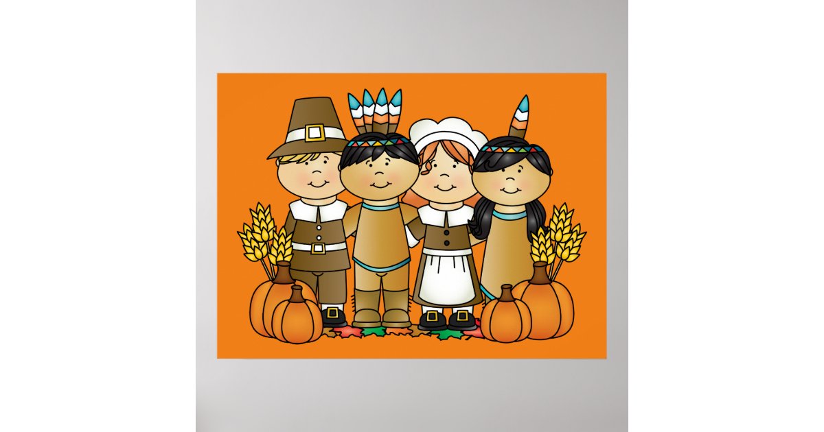Happy Thanksgiving Day Children Poster | Zazzle