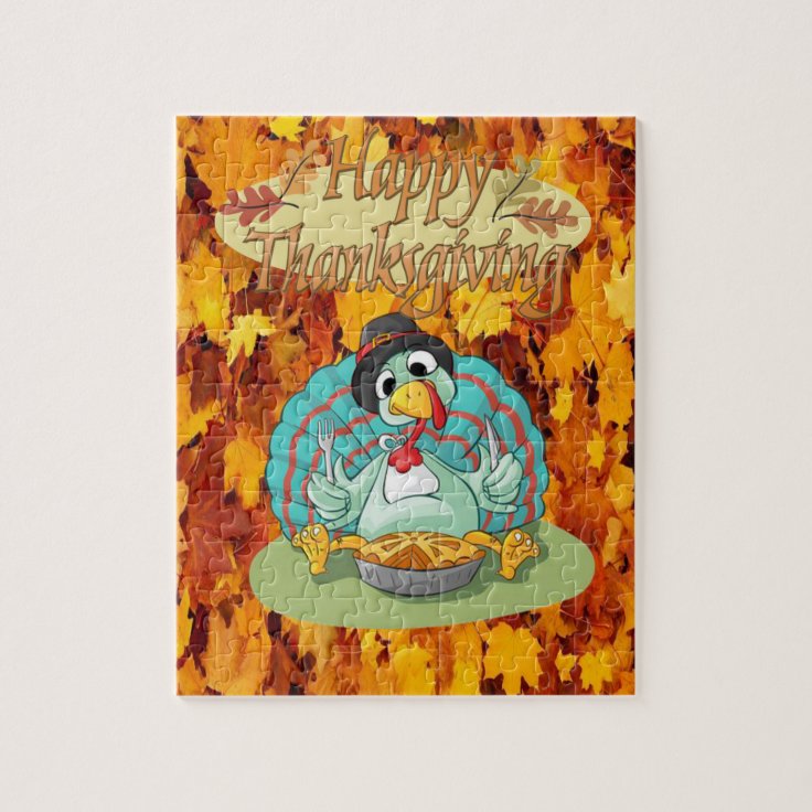 Happy Thanksgiving Day Jigsaw Puzzle | Zazzle