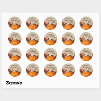Happy Thanksgiving Day Sticker | Zazzle
