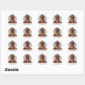 Happy Thanksgiving Golden Retriever Dog Square Sticker | Zazzle