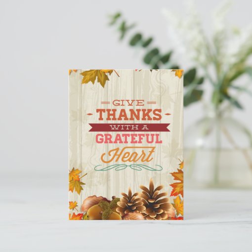 Happy Thanksgiving Greetings Postcard | Zazzle