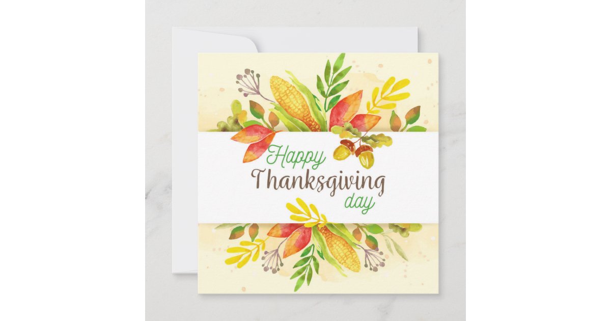Happy Thanksgiving Holiday Card | Zazzle