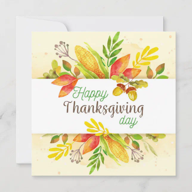 Happy Thanksgiving Holiday Card | Zazzle