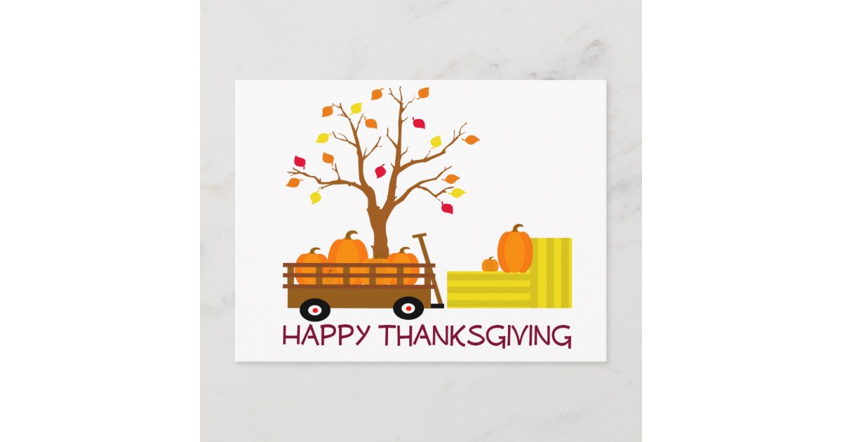 Happy Thanksgiving Holiday Postcard | Zazzle