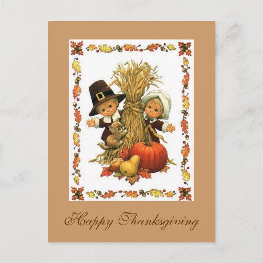Happy Thanksgiving Holiday Postcard | Zazzle.com