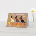 Happy Thanksgiving Labrador Silhouette Card | Zazzle