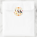 Happy Thanksgiving Labrador Silhouette Pumpkins Classic Round Sticker ...