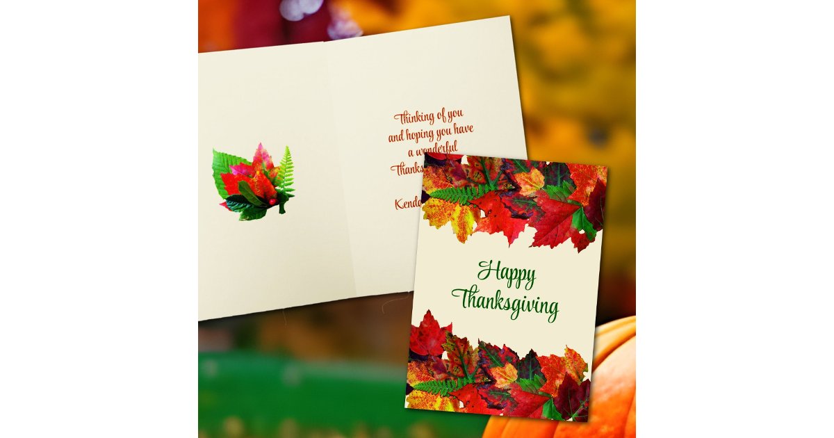 Happy Thanksgiving Message Cards | Zazzle