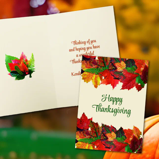 Happy Thanksgiving Message Cards | Zazzle